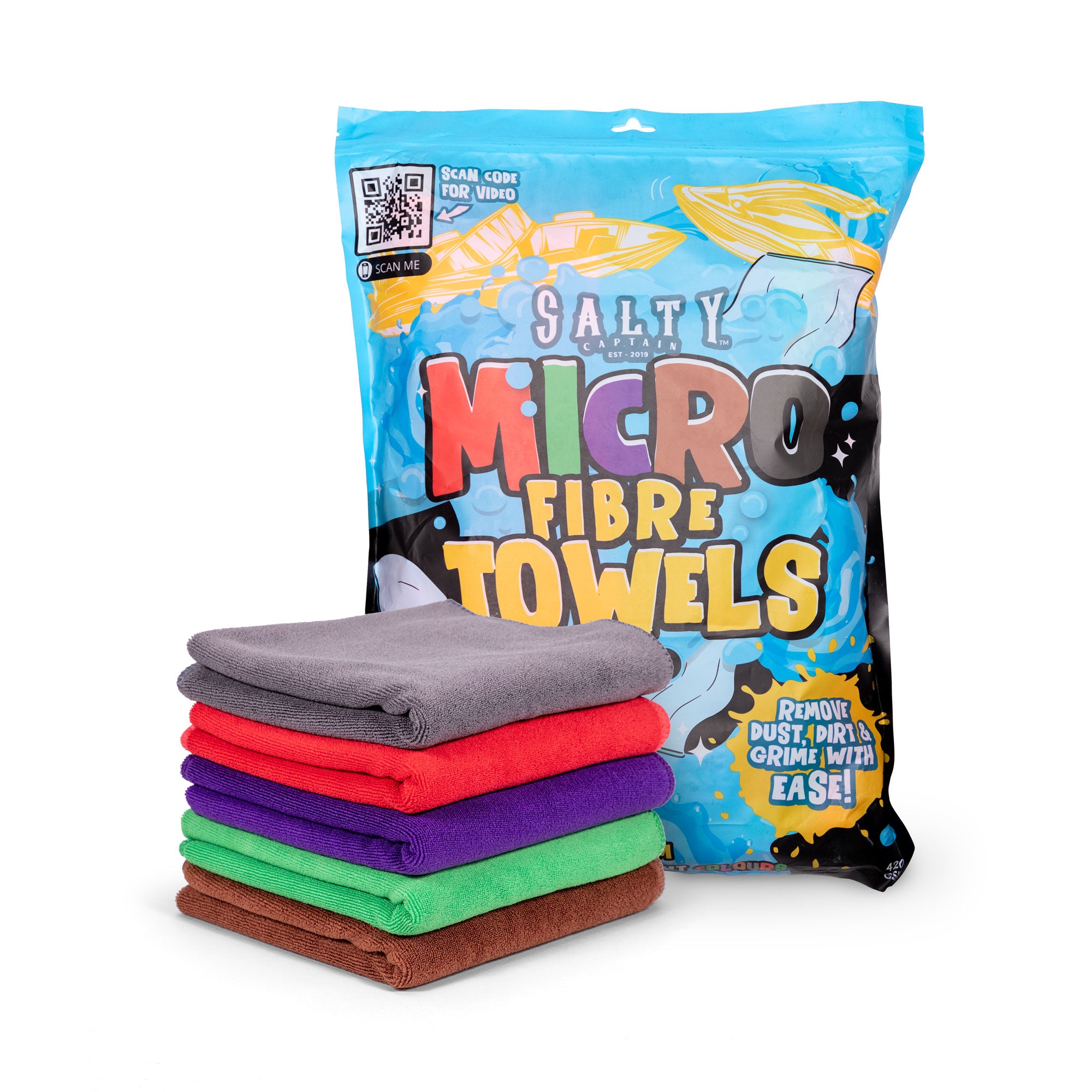 Microfibre Towel Pack | Microfiber Towel Pack of 5 Multipack – Salty ...
