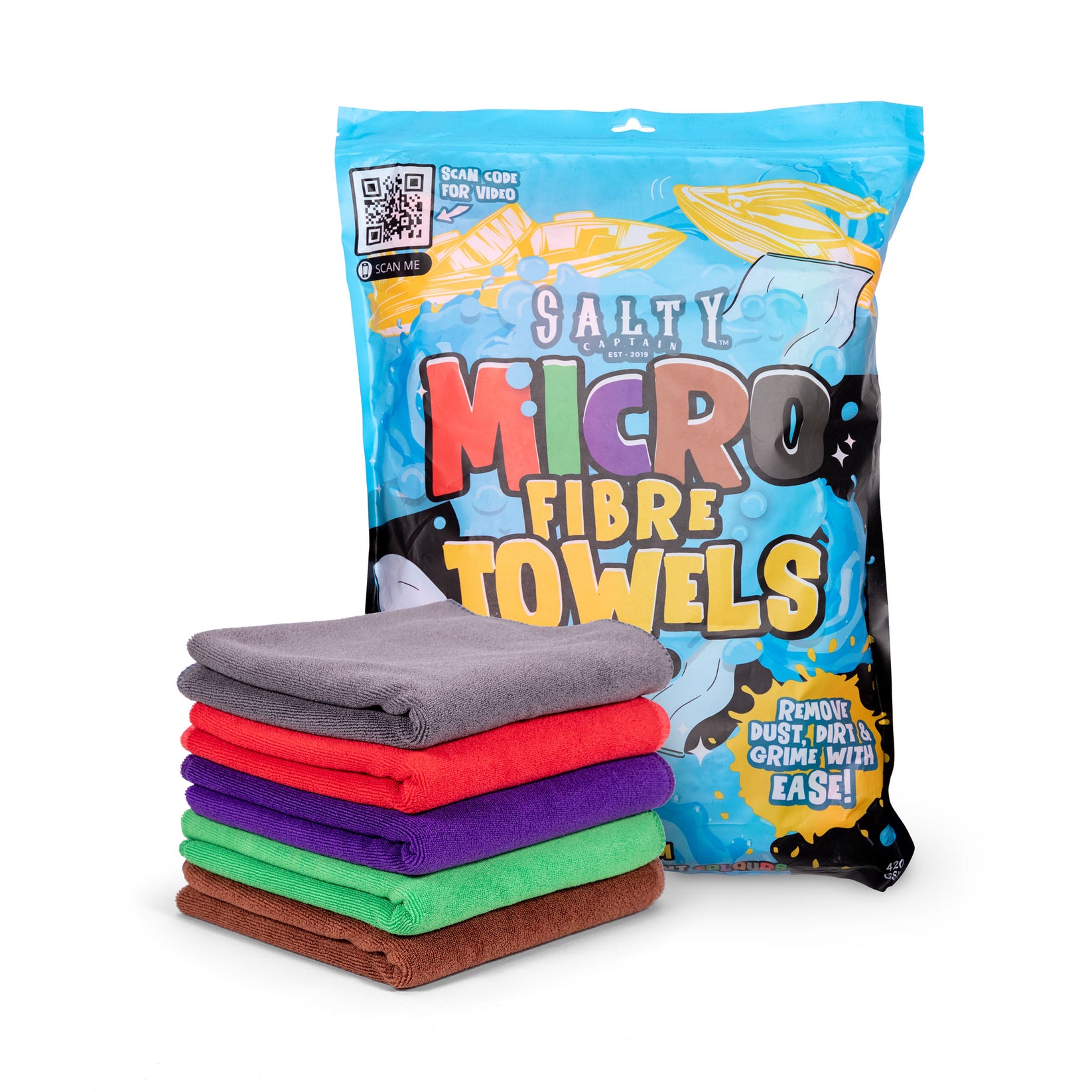 Microfibre Towel Pack | Microfiber Towel Pack of 5 Multipack – Salty ...